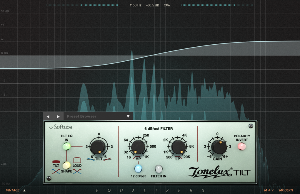 Equalizers & Tonelux Tilt and Tilt Live - Softube