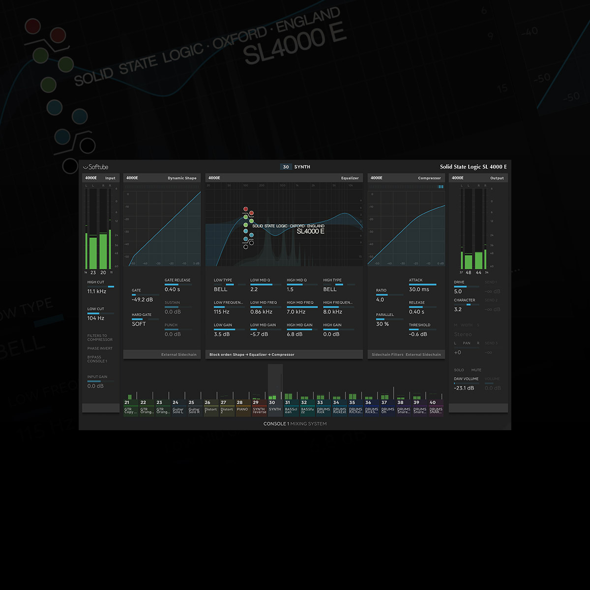 Solid State Logic SL 4000 E plugin - Softube